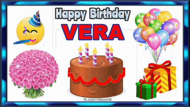 Happy Birthday Vera cake image gif - HBDAY.ART