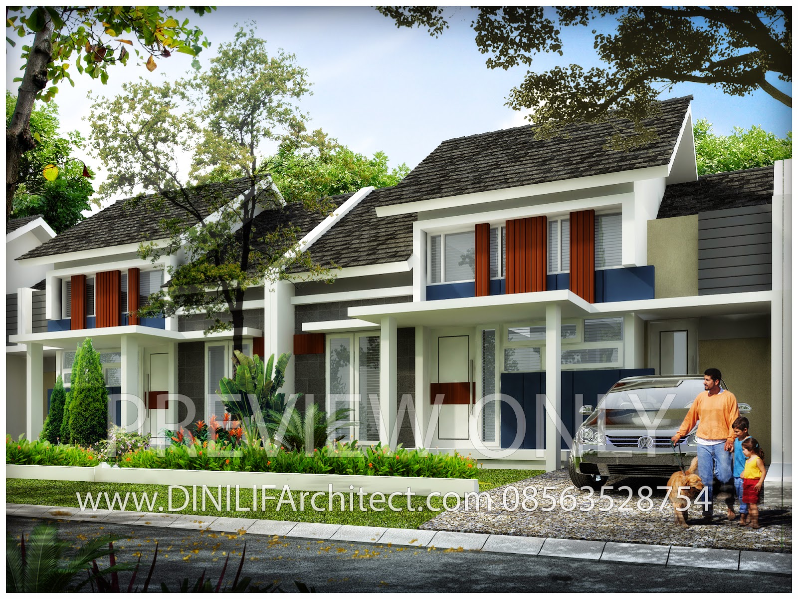 DINILIFA ARCHITECT: Desain Modern Minimalis Perumahan Patra Garden ...