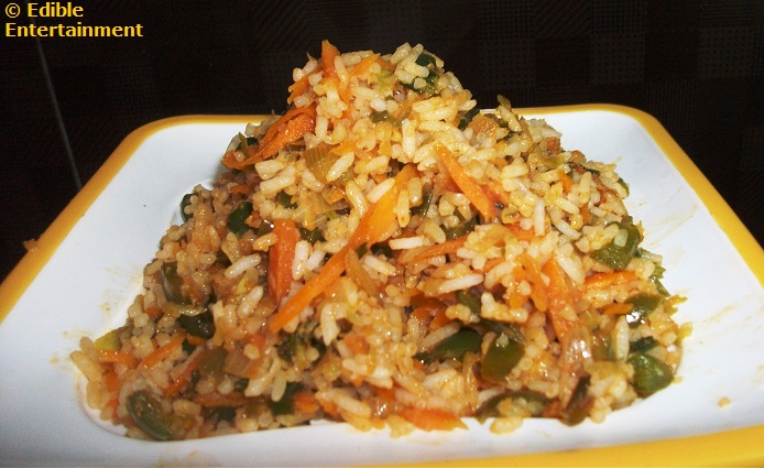 Edible Entertainment: Veg Schezwan Rice