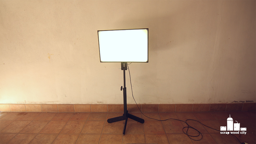 scrap wood city: How to make a floor standing DIY video light with LED ...