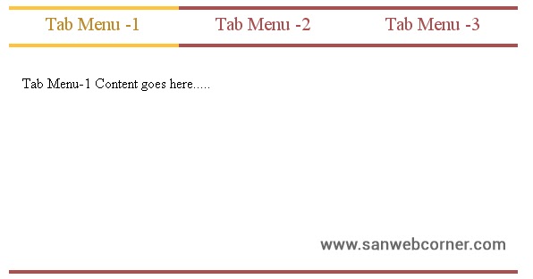 Simple and Stylish tab menu using css