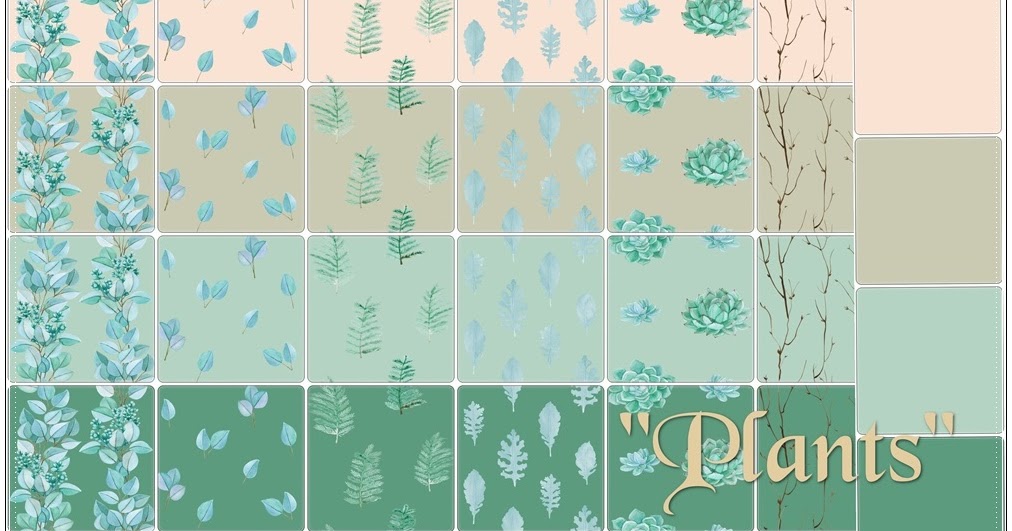 Annett's Sims 4 Welt: 28 Seamless Pattern "Plants"