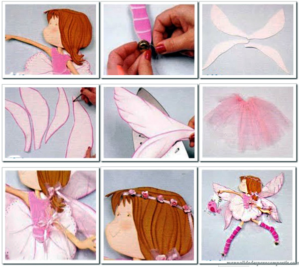 Manualidades para compartir: HADA DE GOMA EVA PASO A PASO ...