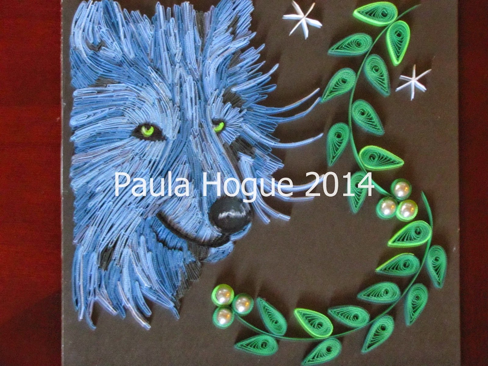 Chillin with Quillin (By Paula Hogue ): quilled Wolf