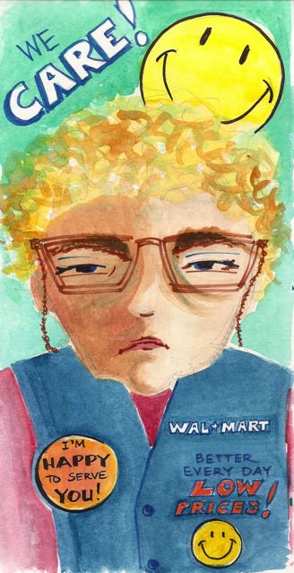journal illustrations and musings: walmart lady