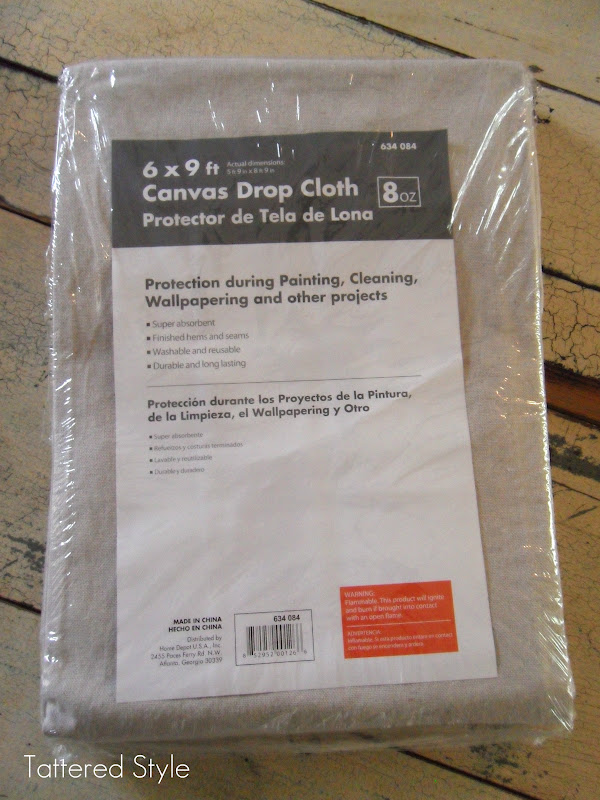 Tattered Style: Wing Chair ~ Drop Cloth Redo