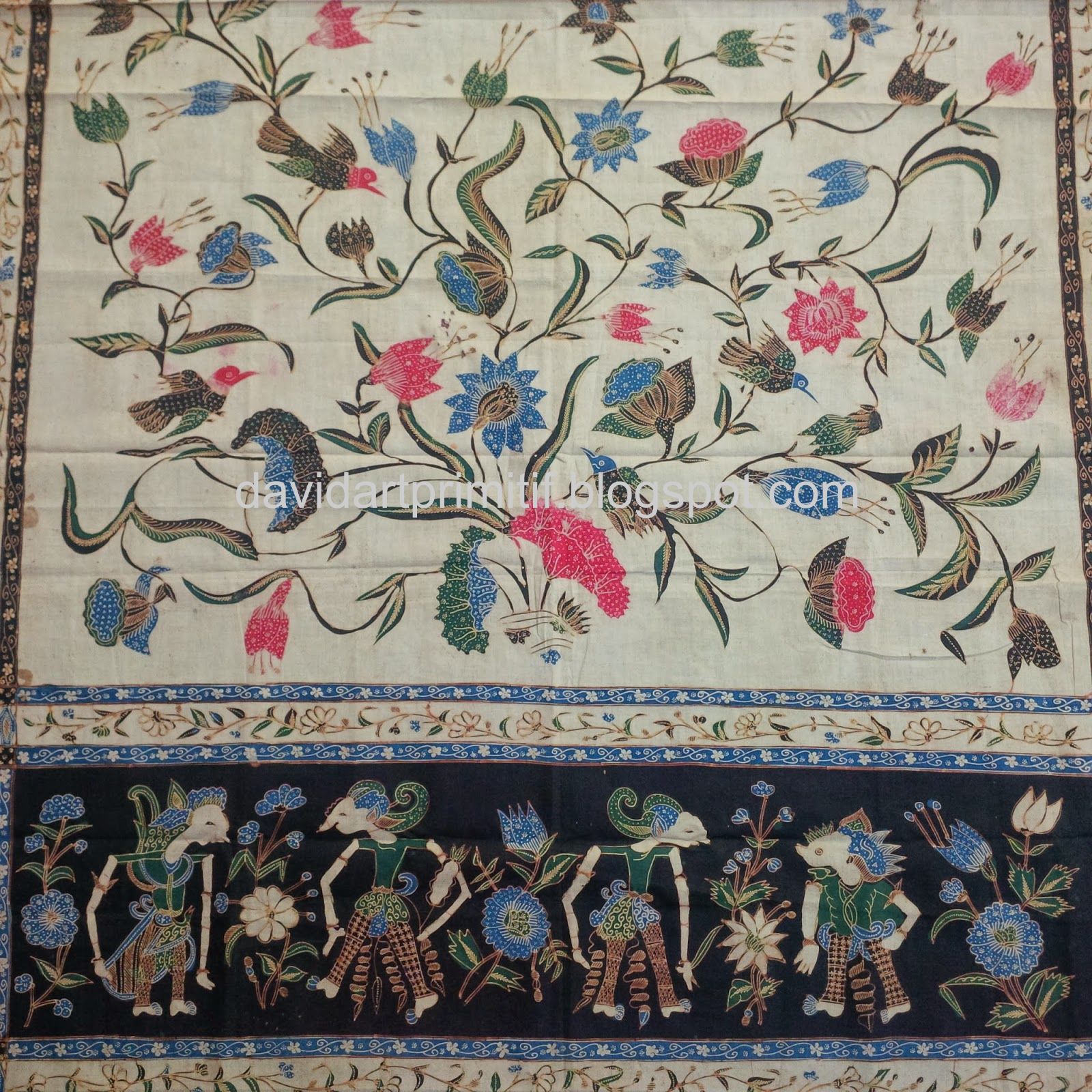 Art & Primitif: Kain Selendang Wayang Batik Belanda