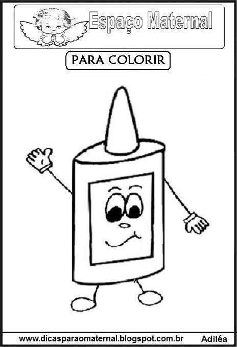 MATERIAIS ESCOLARES PARA IMPRIMIR E COLORIR - MATERNAL - Espaço Maternal