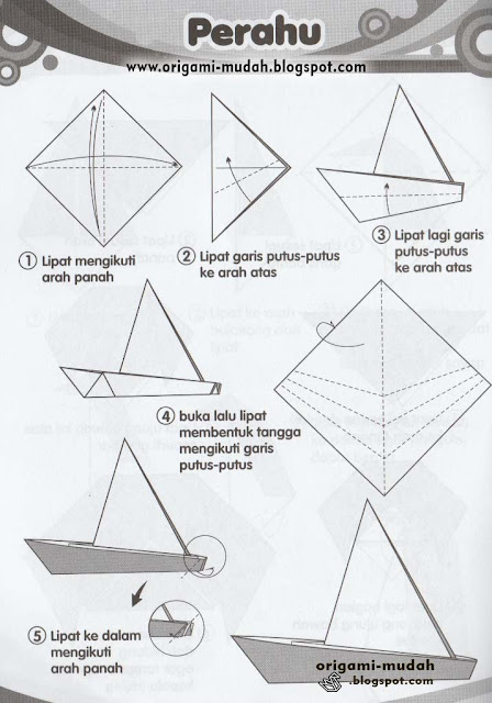 Cara Mudah Membuat Origami Perahu