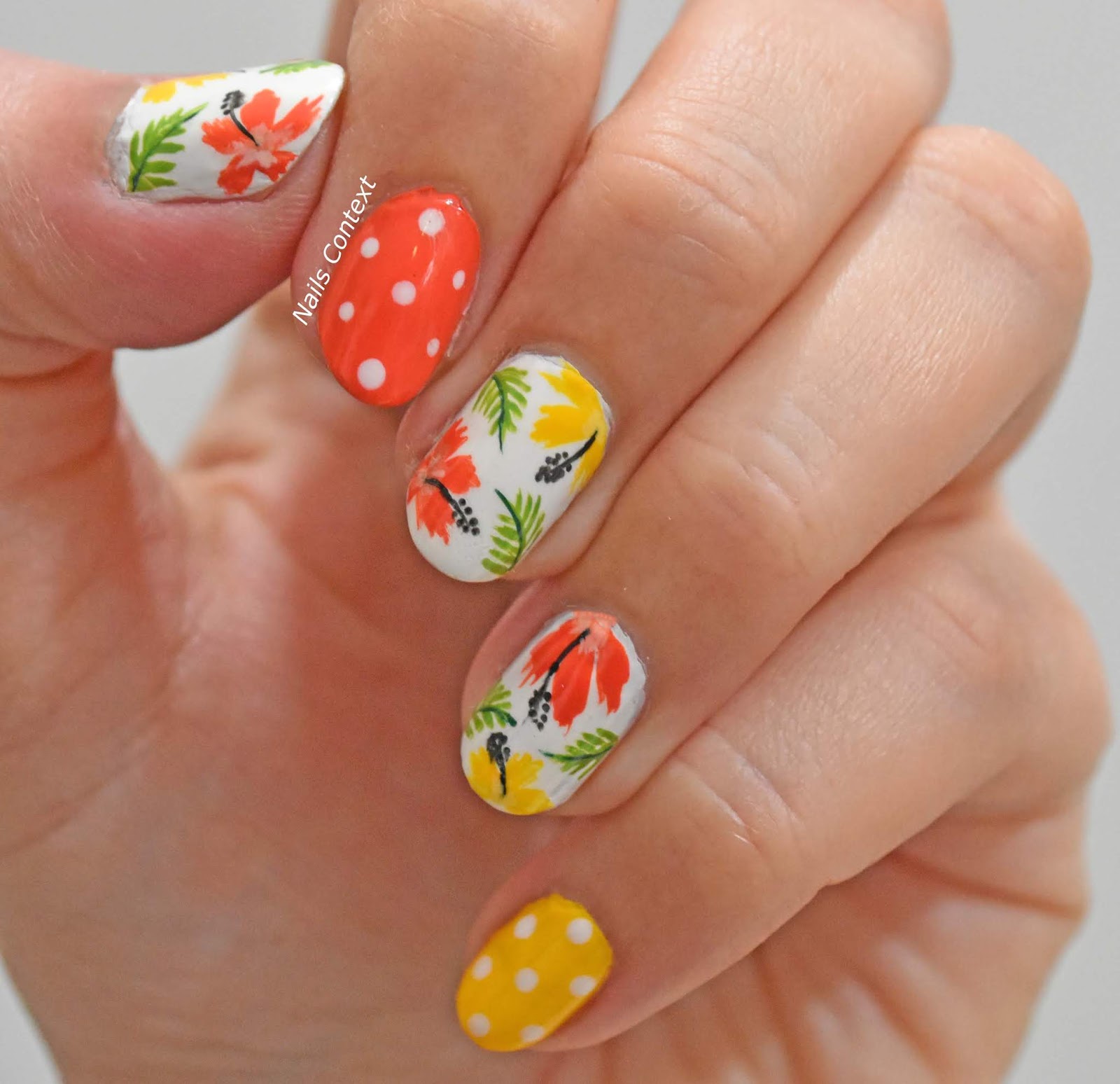 Nails Context: Hawaiian Hibiscus