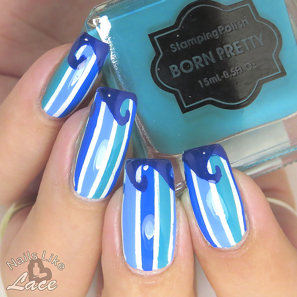 NailsLikeLace: Stripey Wave Nails