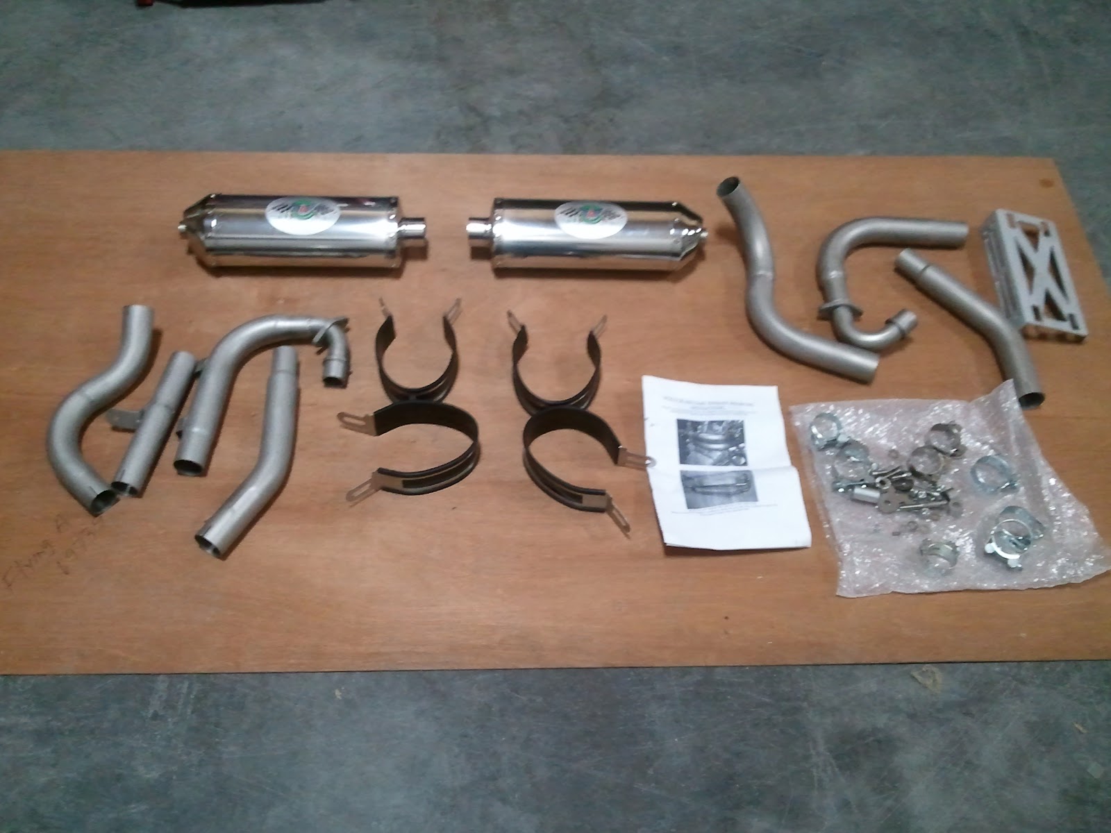 Wileyco Exhausts: Bombardier DS650 Full Dual System - WCB12SS/USFS