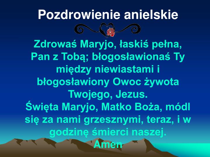 UFAM TOBIE JEZU: Zdrowaś Mario