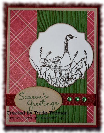 Stamp With Trude: Wetlands Goose Christmas Card