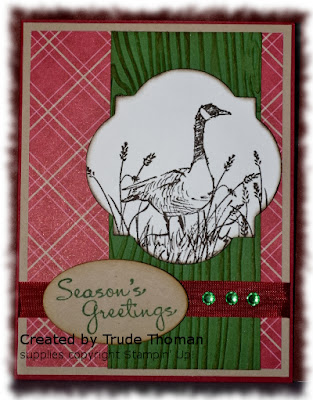 Stamp With Trude: Wetlands Goose Christmas Card