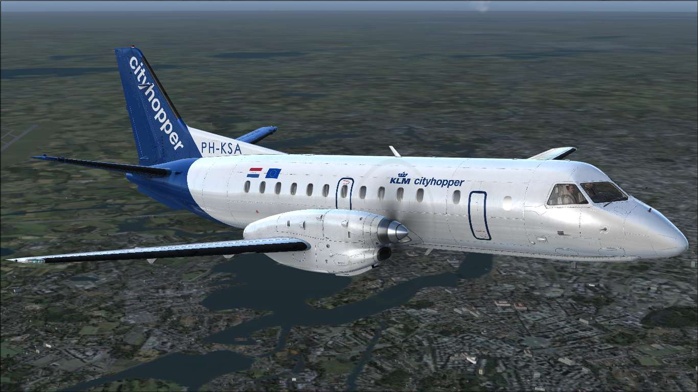 Texturas Brasileiras: KLM Cityhopper PH-KSA Saab 340B