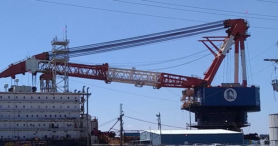 Industrial History: Tetra Hedron, a heavy (1763 tons) lift marine crane