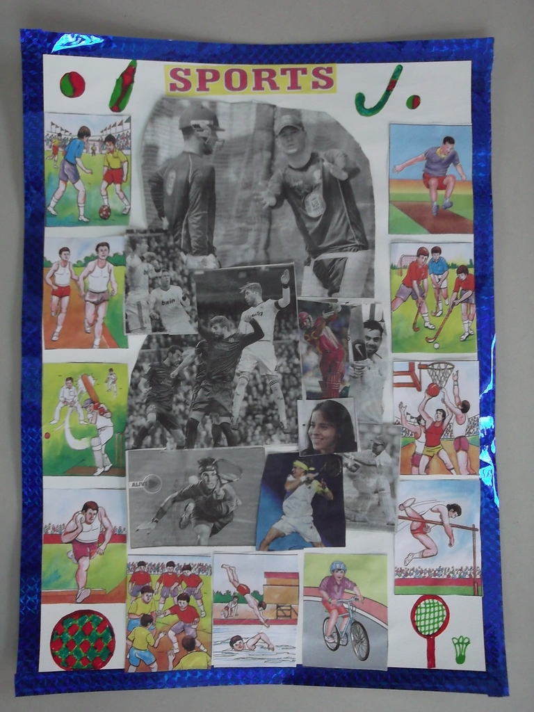 DEWS - The School, Panchkula: Sports Collage Making