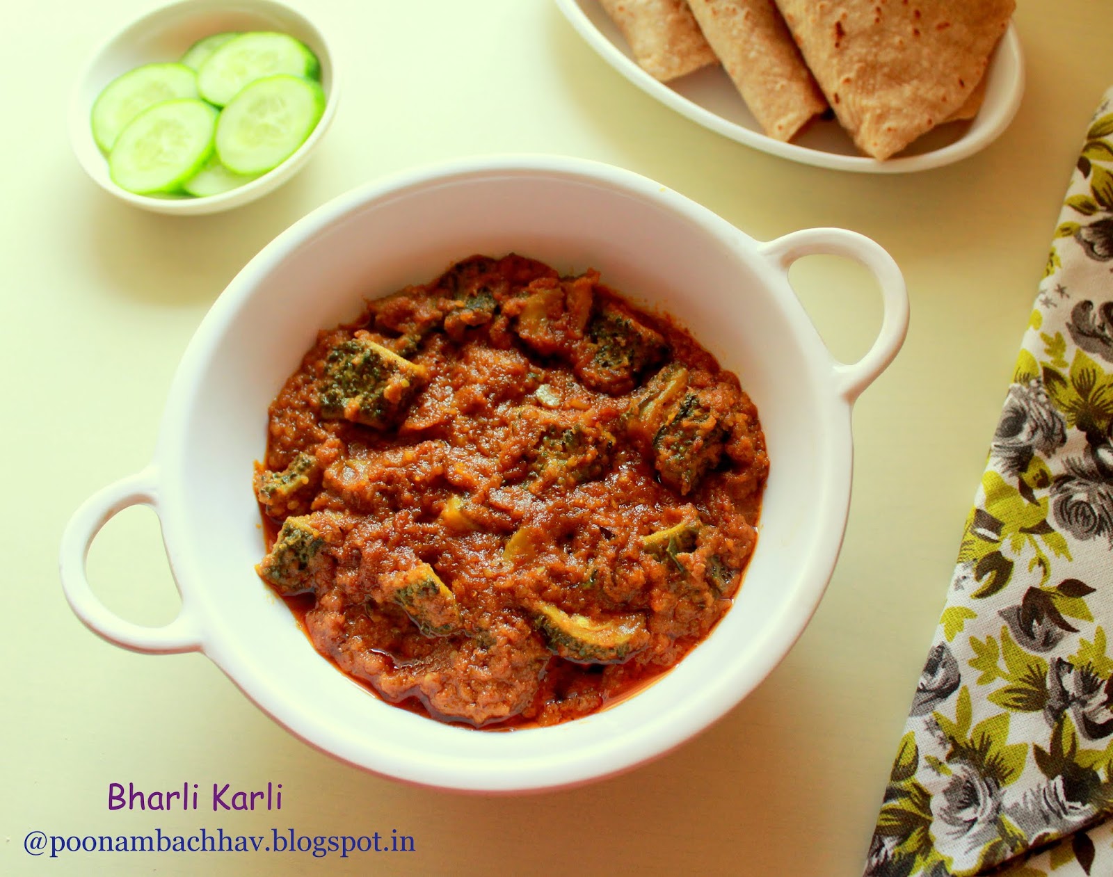 Annapurna: Bharli Karli / Stuffed Bitter Gourd Recipe