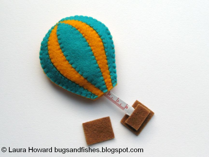 How To: Sew a Felt Hot Air Balloon Tape Measure Cover | Bugs and Fishes ...