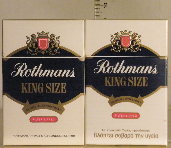 Συλλογή από πακέτα τσιγάρων: Rothmans