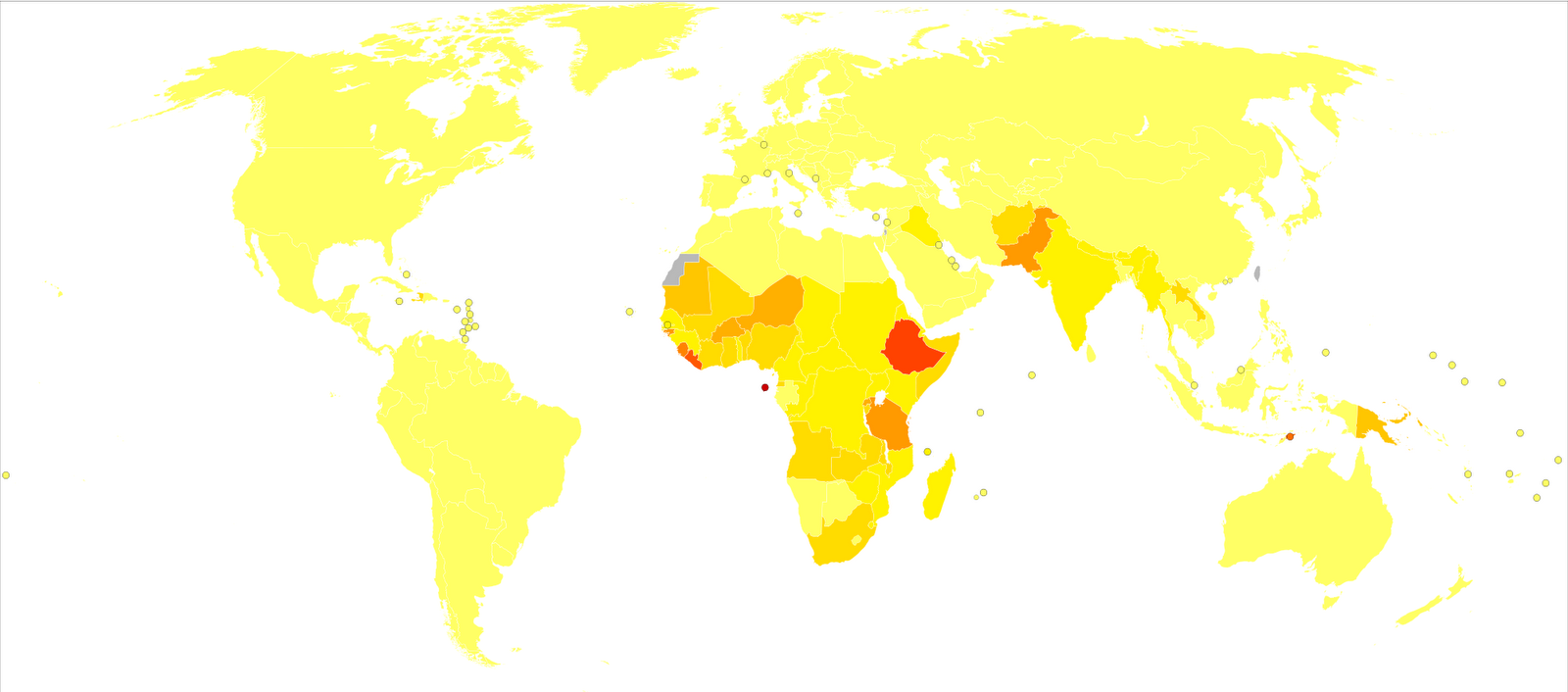 Weltkarte – Syphilis (2004) | Weltatlas