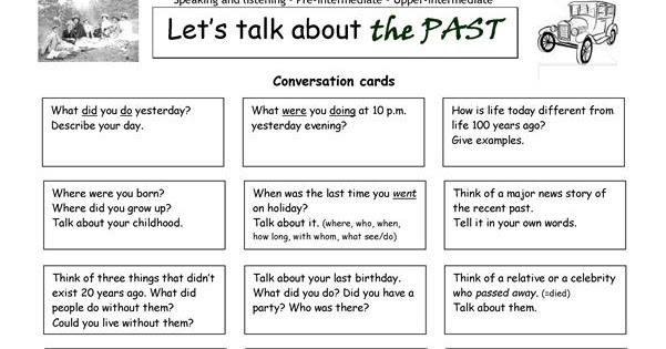 It's time to learn about the Simple Past Tense!: Speaking