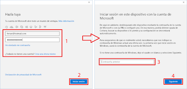 Pantallazos.es: Windows 10: Iniciar sesión con una cuenta local o de ...