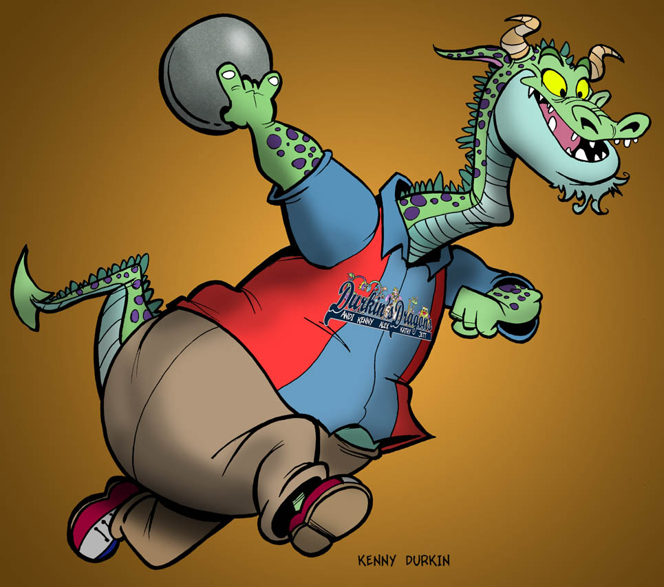 DURKINWORKS: Bowling Dragon: Color