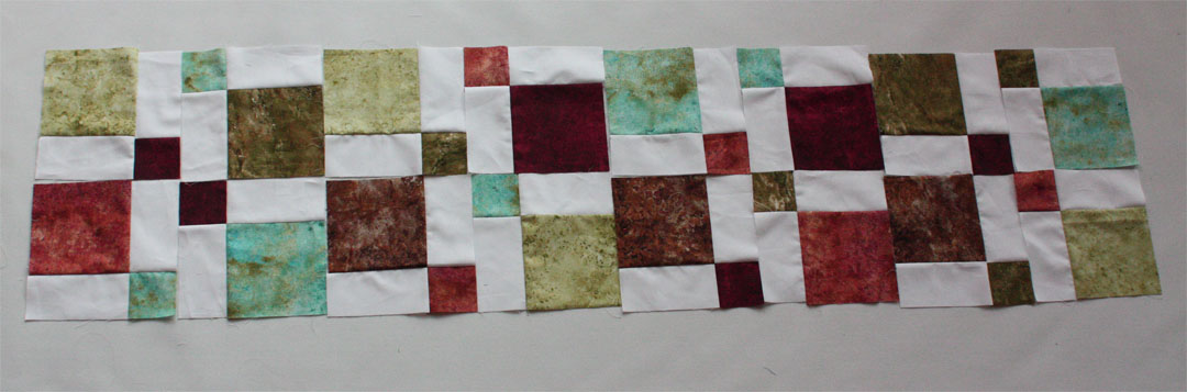 Inspired by Fabric: Disappearing Ninepatch Table Runner Tutorial