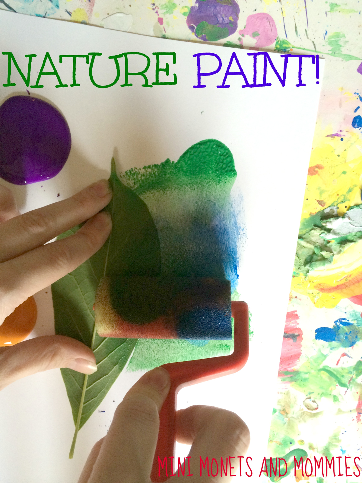 Mini Monets and Mommies: Negative Space Art: Kids' Leaf Paint Activity