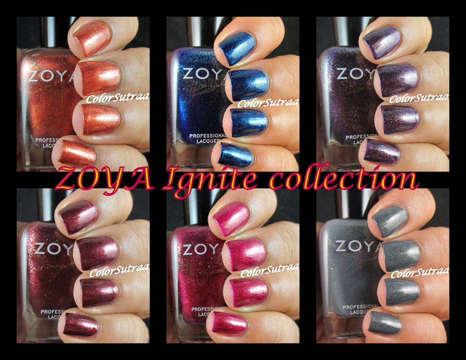 ZOYA Ignite collection for Fall 2014 Swatches and Review - ColorSutraa