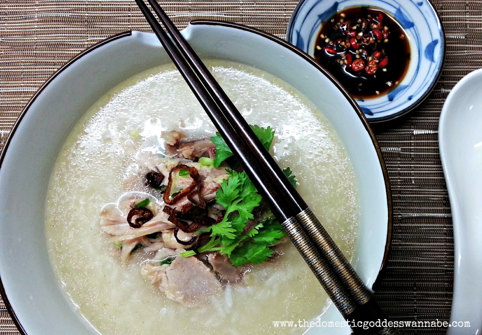 Culinary Kitchenette: KHAO TOM (ข้าวต้ม) WITH POACHED CHICKEN by Diana Gale