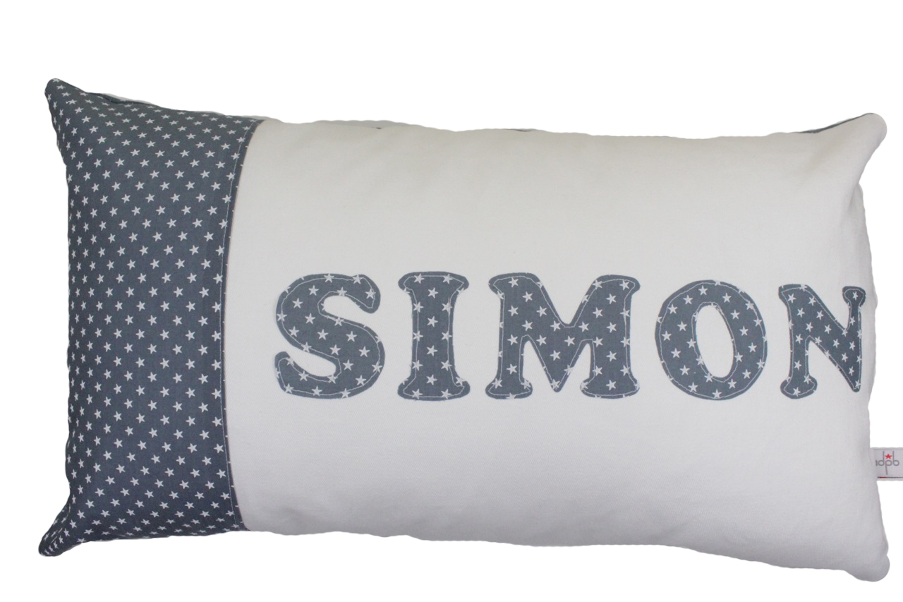 L'atelier Des Petites Bauloises: Coussin prénom SIMON