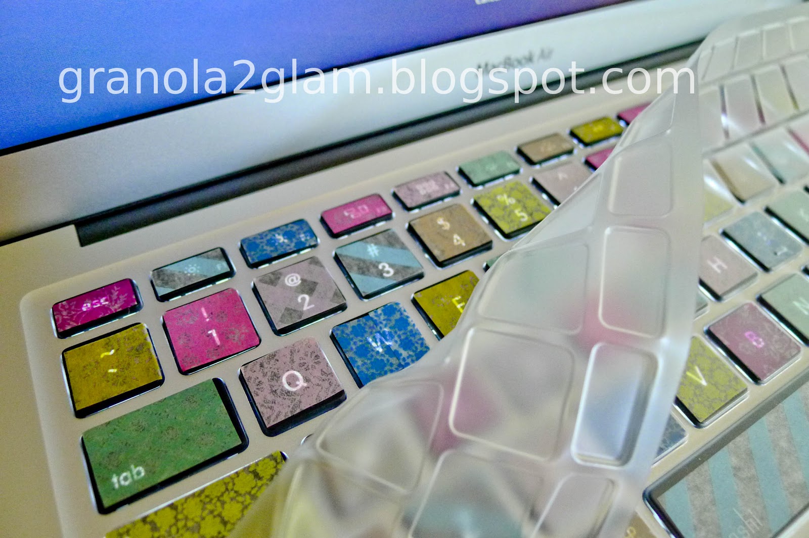 Granola To Glam: DIY Colorful MacBook Washi Tape Keyboard Tutorial
