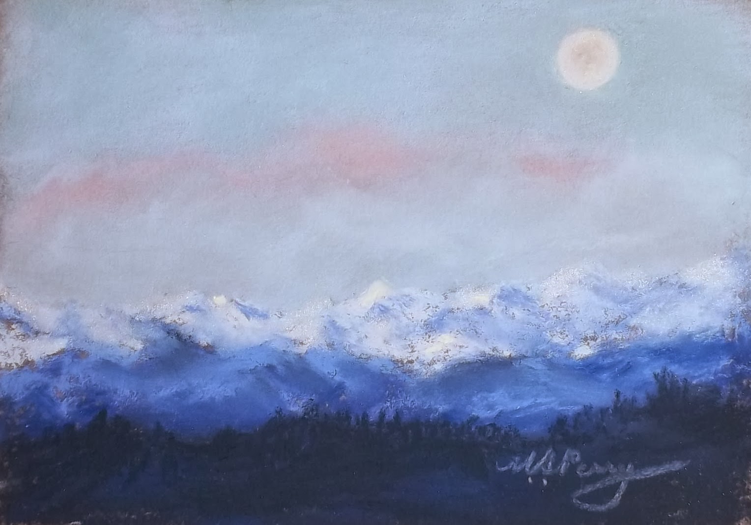 Pastel Artists International: “Children’s Moon” 5” x 7” Original Pastel ...