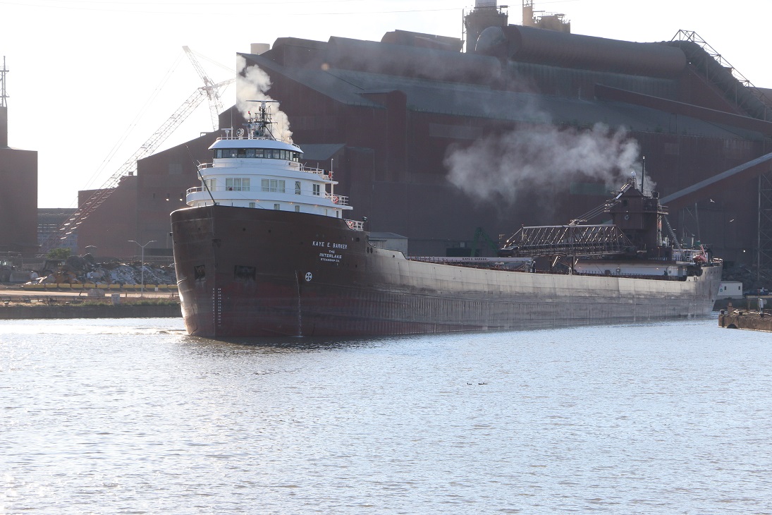 Michigan Exposures: The Kaye E. Barker Leaving the Rouge River