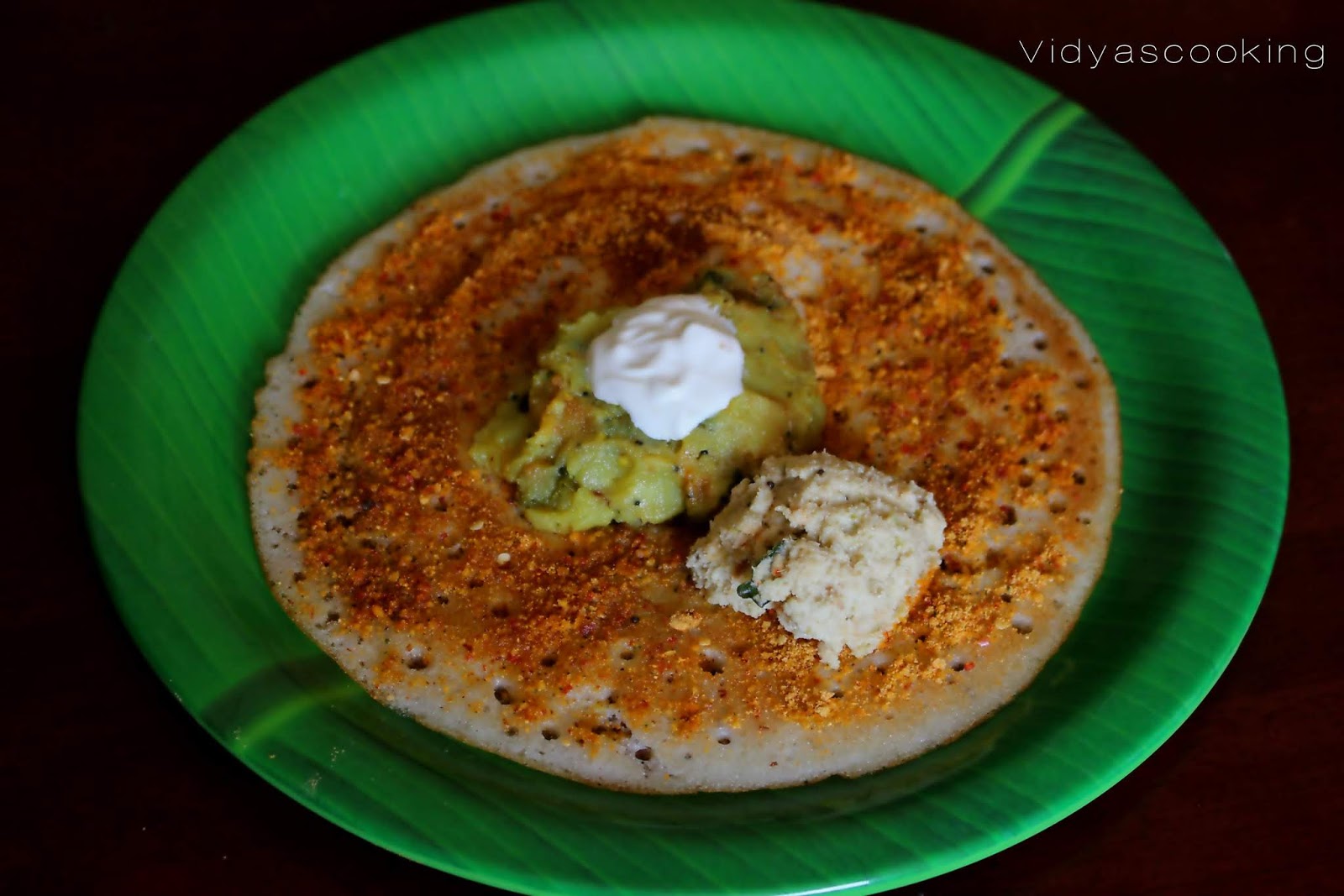 Open Masala Dosa Recipe (Podi Masala Dosai)