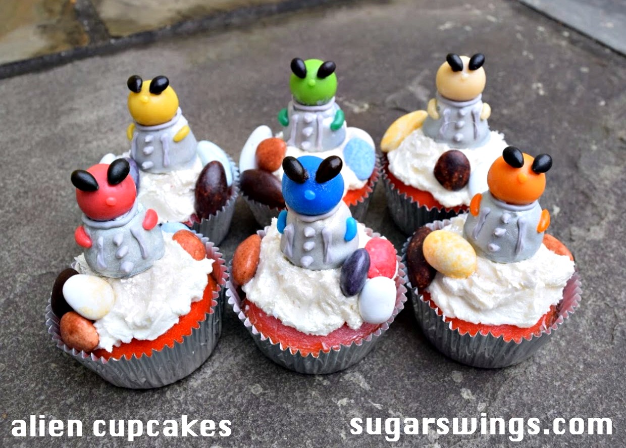 Sugar Swings! Serve Some: Little Alien Cupcakes