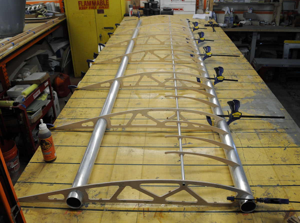 Belite Ultralight Blog: Wing Build Update with wood ribs, Part 1
