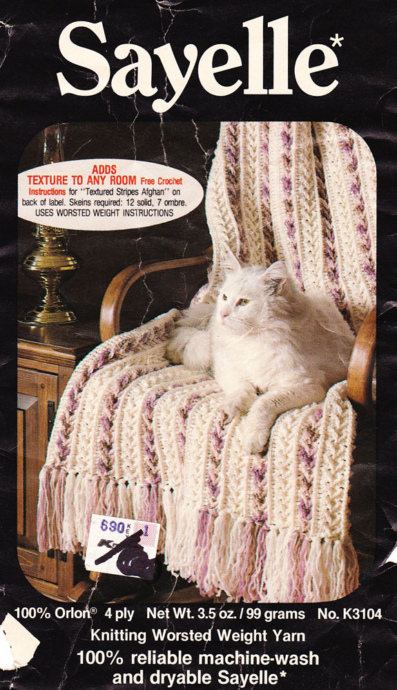 Vintage Pattern: Textured Stripes Afghan