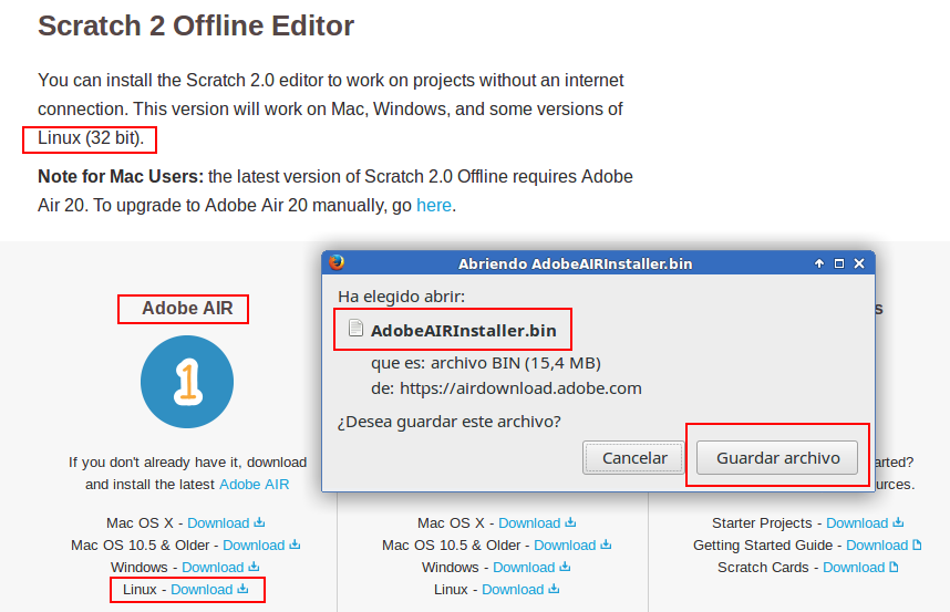 Cotidiana Place: Scratch 2 Offline Editor en Debian Jessie 64 bit