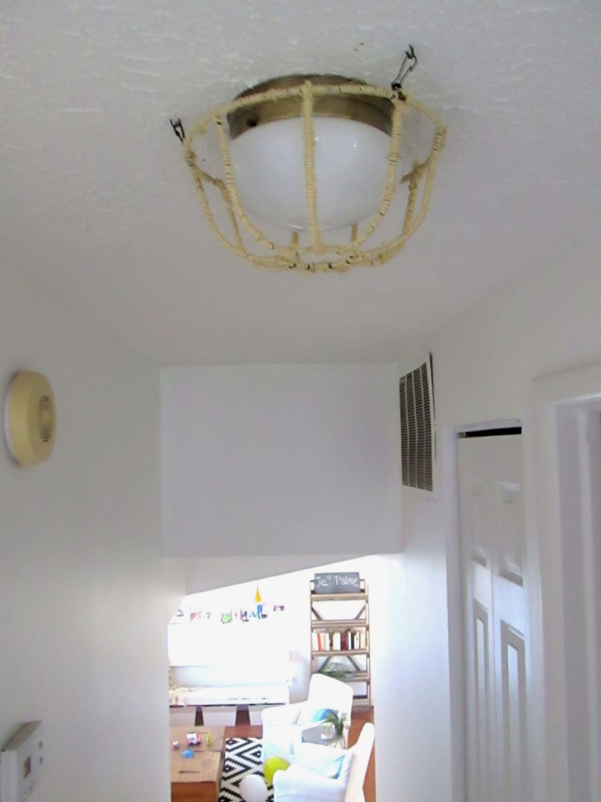 Chelsea's Garage: DIY: Disguise a generic ceiling light
