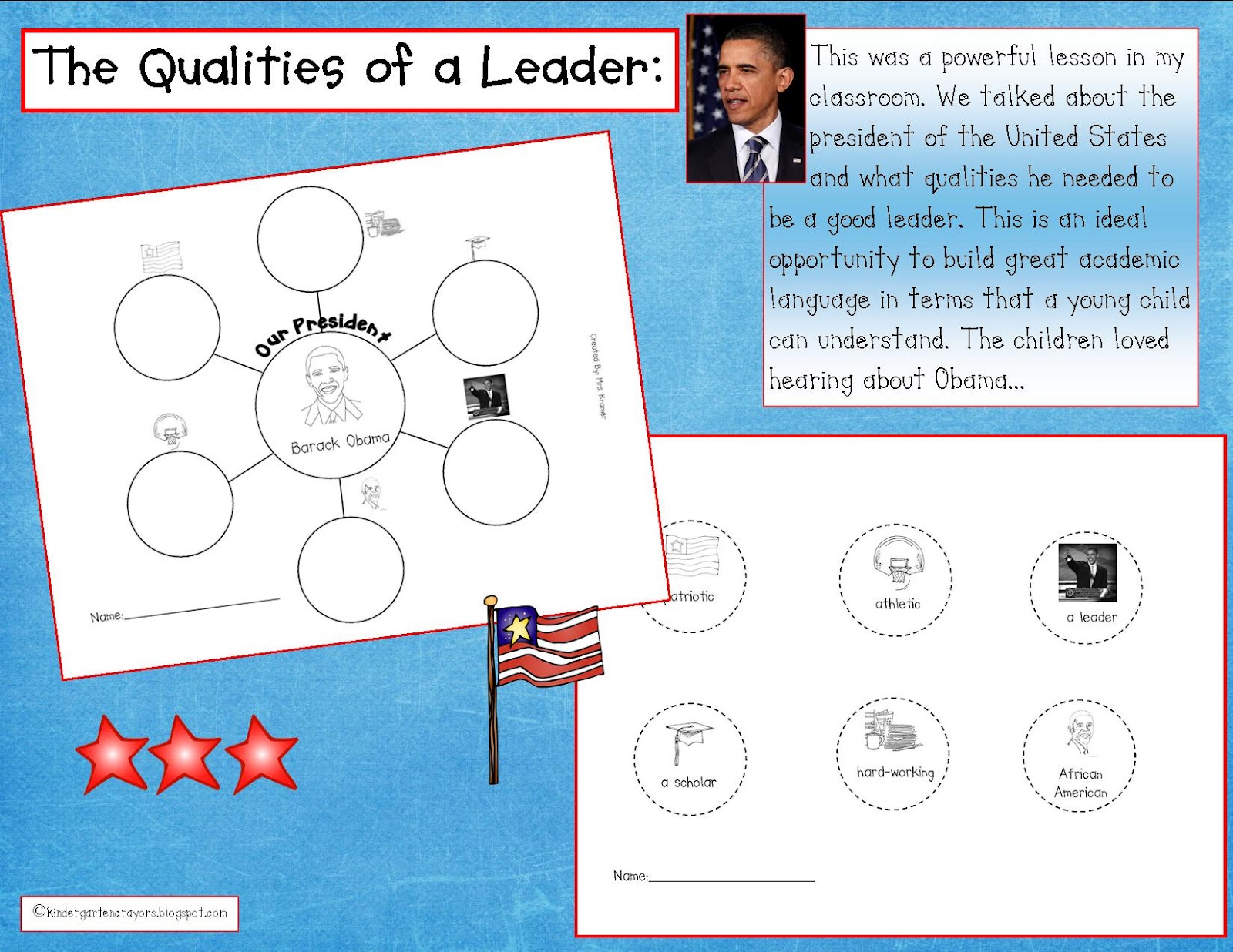 Kindergarten Crayons: You Can Be President Too!