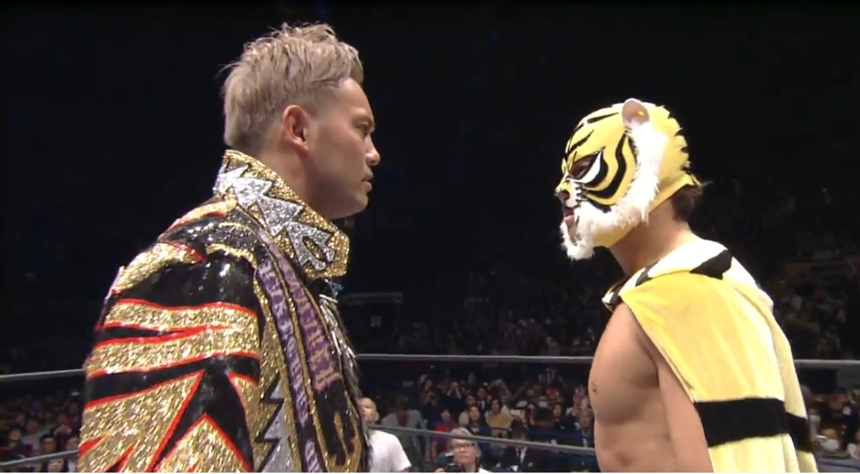 Historia del Wrestling: Kazuchika Okada vs Tiger Mask W, NJPW 45 ...