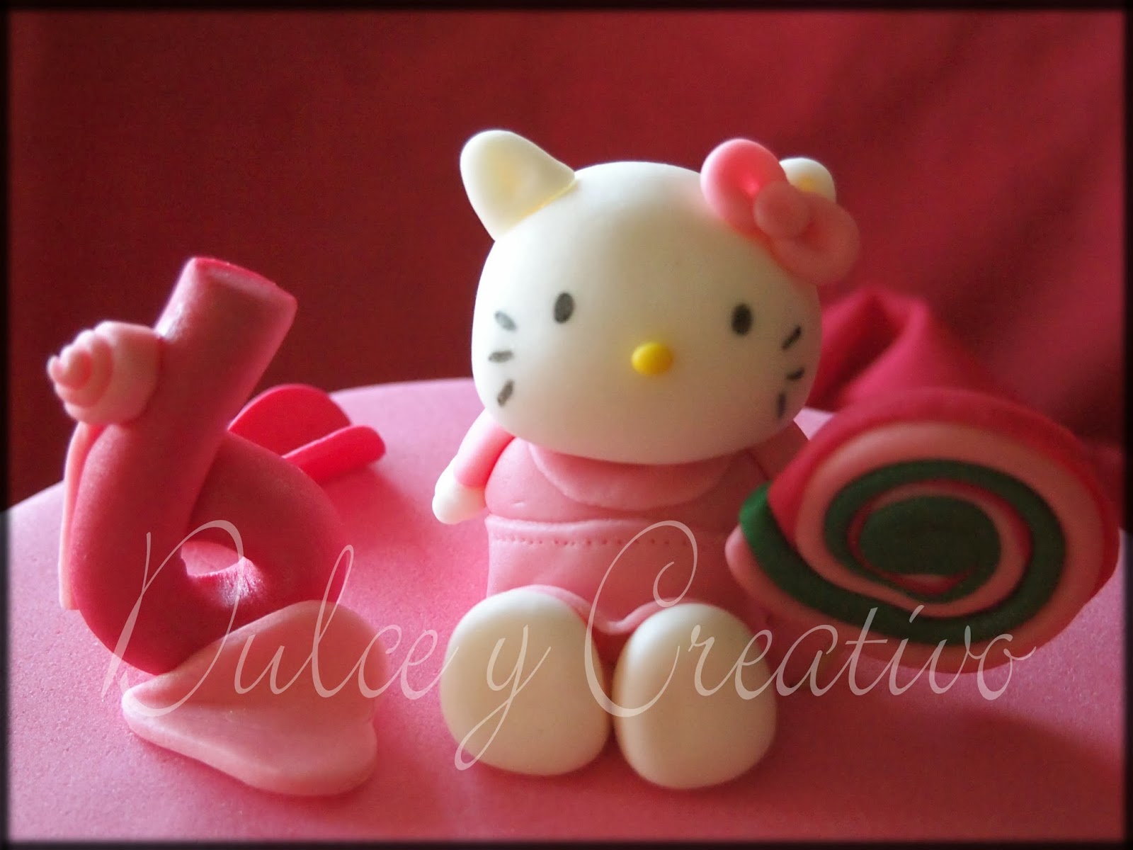 Dulce y Creativo: Tarta Hello Kitty rosa, rosa, rosa.