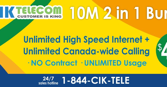 CIK Telecom Blog: Special Offer in Quebec - Buy 10M FTTN Bundle Plan at ...