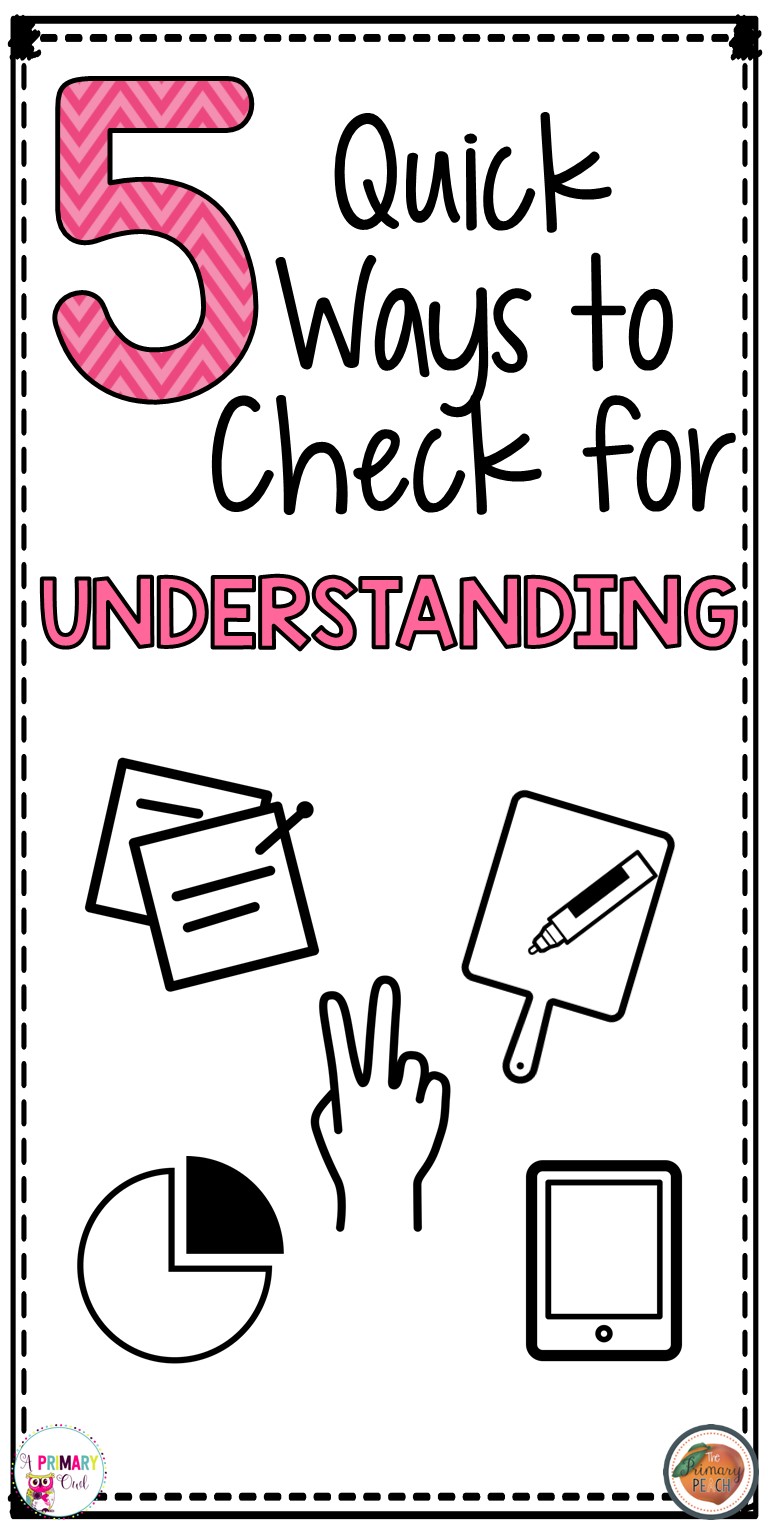 The Primary Peach: 5 Quick Ways to Check for Understanding