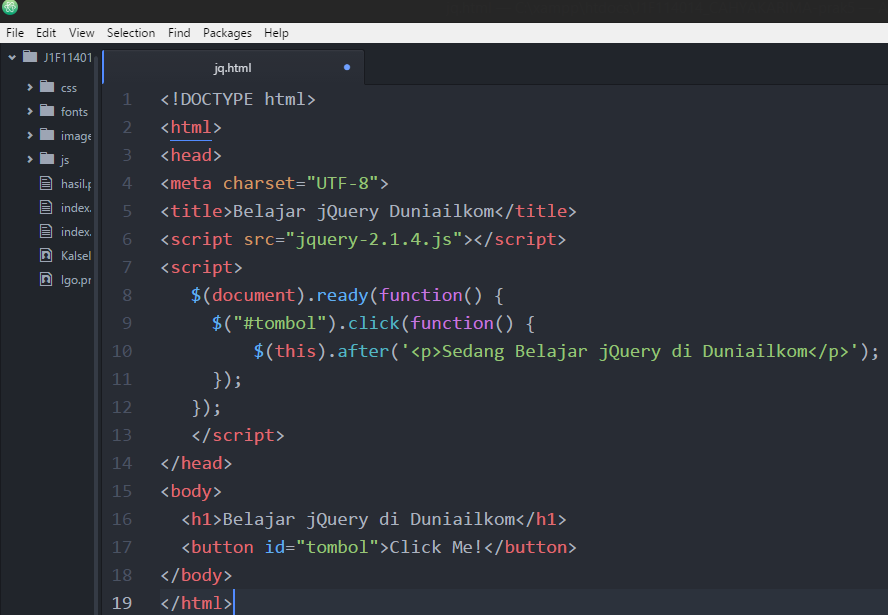 CAHYA'S BLOG: Membedah jquery dan cara menghubungkan file HTML dengan ...