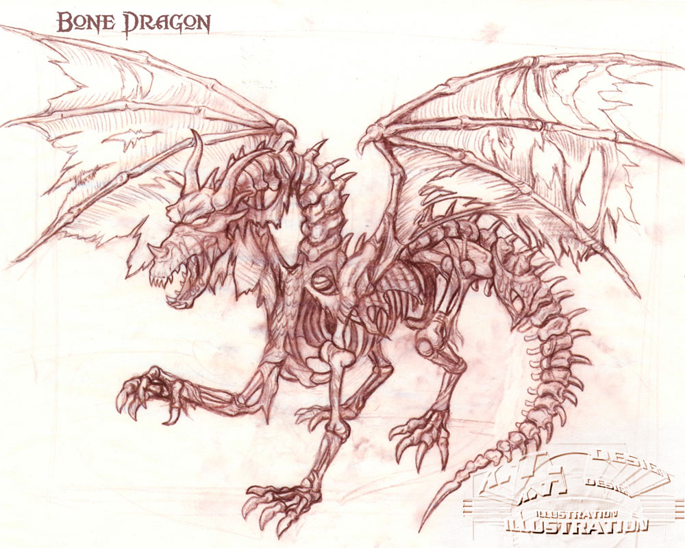 Bone dragon | Dragon, Creatures, Art